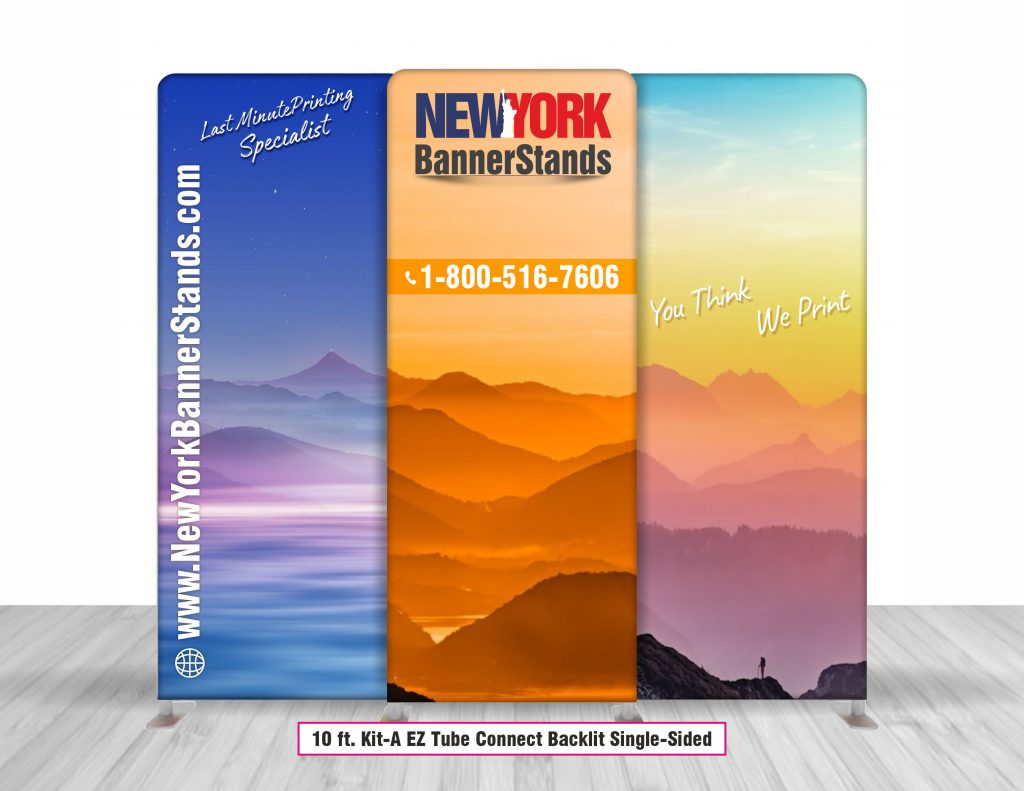 10 ft Kit A EZ Tube Connect – Backlit Single-Sided Display for Exhibits ...