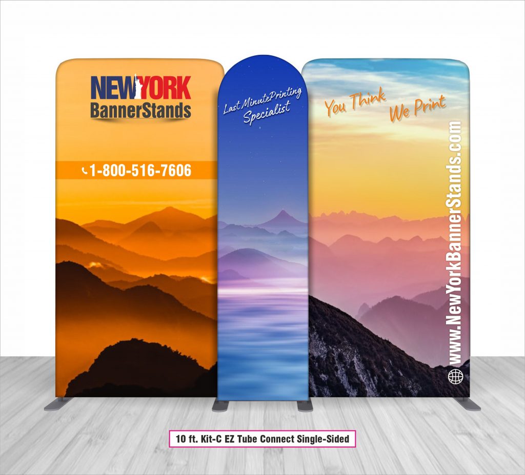 10 ft Kit C EZ Tube Connect – Single-Sided Fabric Booth Display | New ...