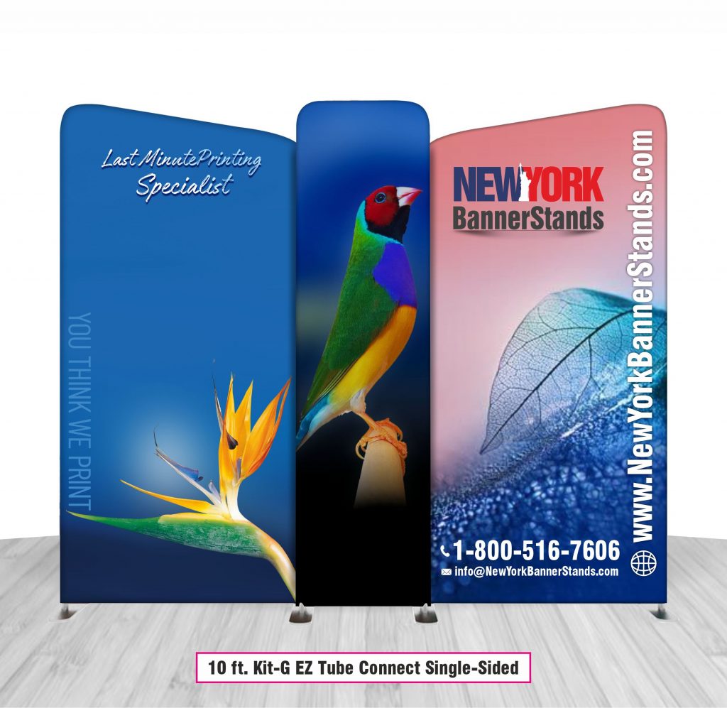 10 ft Kit G EZ Tube Connect – Single-Sided Modular Booth Backdrop | New ...