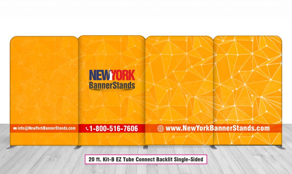 20 ft. Kit B EZ Tube Connect Backlit Single-Sided - New York Banner ...