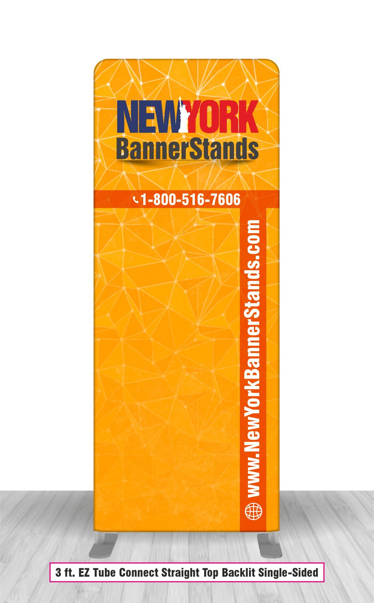 3 ft. EZ Tube Connect Straight Top Backlit Single-Sided - 10ft Tent ...