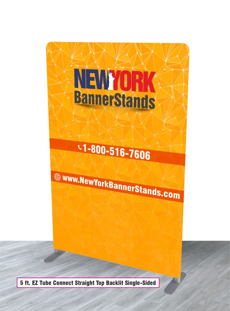 5 ft. EZ Tube Connect Straight Top Backlit Single-Sided - New York ...