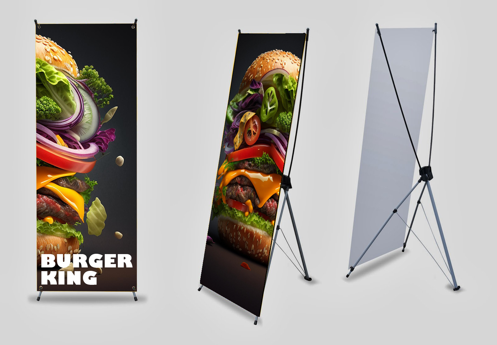 X-Stand 24″x63″ - 10ft Tent Half Wall with Rail – Double-Sided | New ...